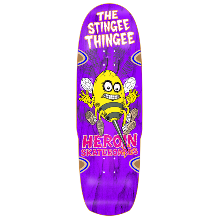 Heroin Skateboards Stingee Thingee Skateboard Deck 9.8" (Various Wood ...