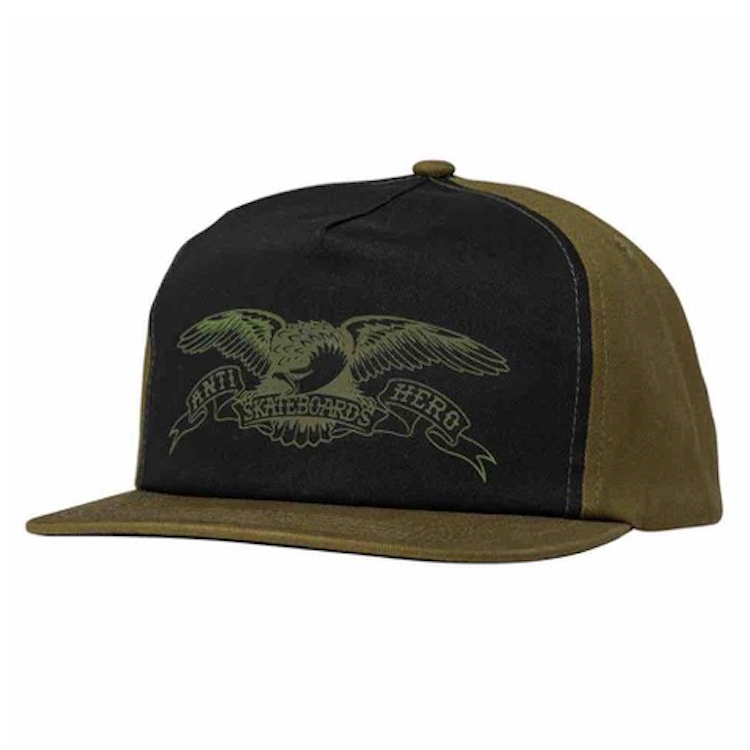 Anti Hero Basic Eagle Olive/Black Snapback Cap – Flavour Skateshop