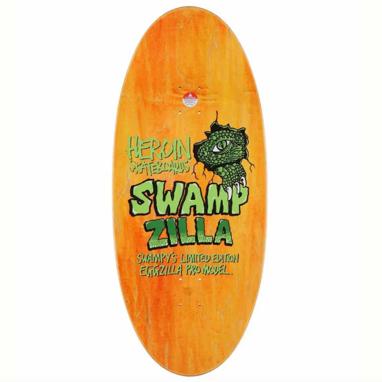 Heroin Skateboards Swampy Swampzilla Egg Shape Skateboard Deck 13 ...