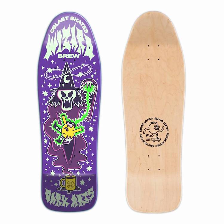 Blast Skates "Dark Arts Wizard Brew" (Shaped) Skateboard Deck 9.75 ...