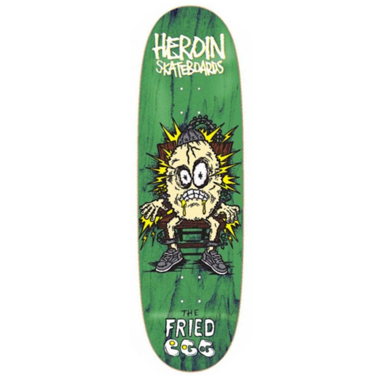 Heroin Skateboards Fried Egg Shaped Skateboard Deck 8.9" – Flavour ...
