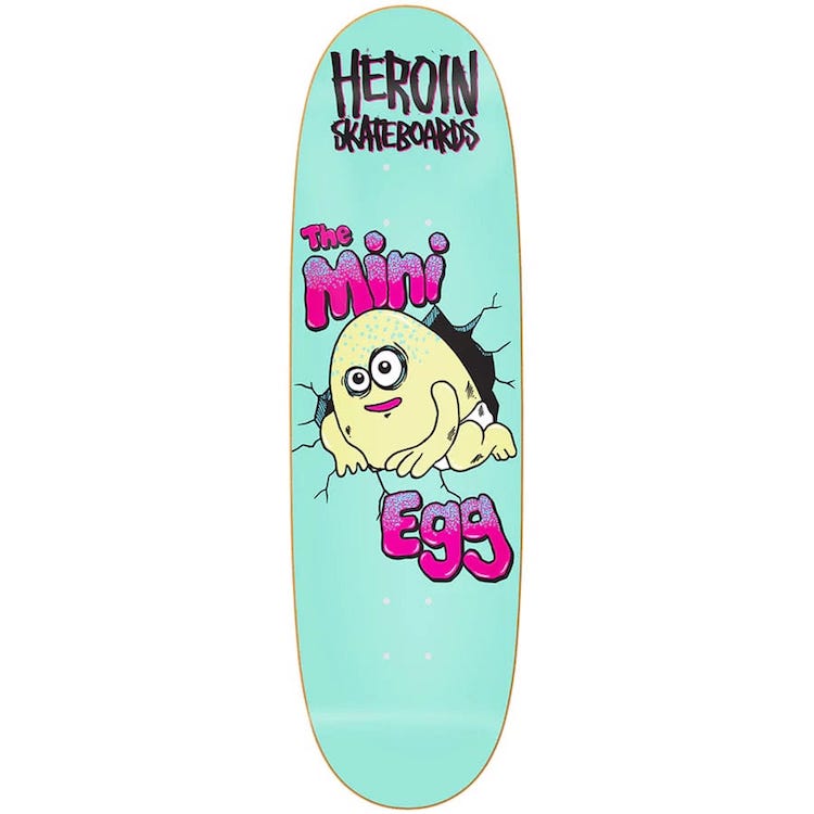 Heroin Skateboards Mini Egg Skateboard Deck 8.38" – Flavour Skateshop